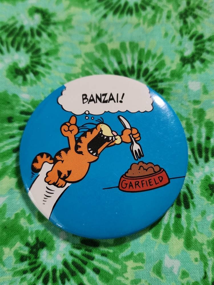 Vintage Garfield Button - Etsy