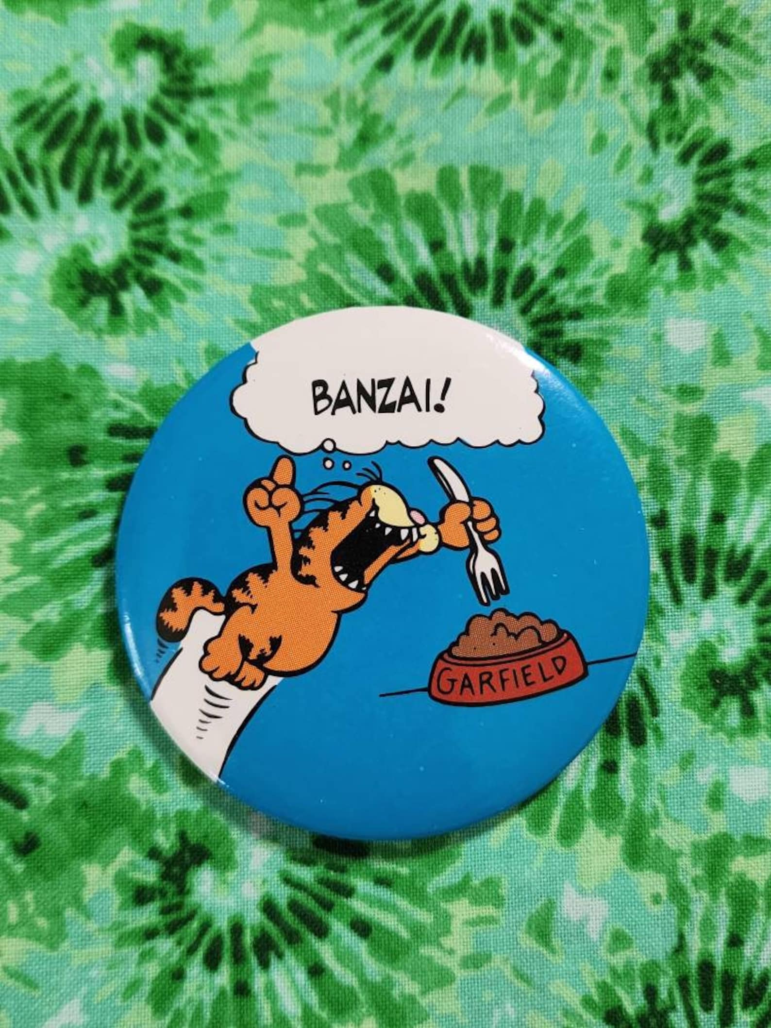 Vintage Garfield Button - Etsy