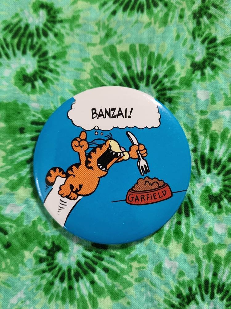 Vintage Garfield Button - Etsy