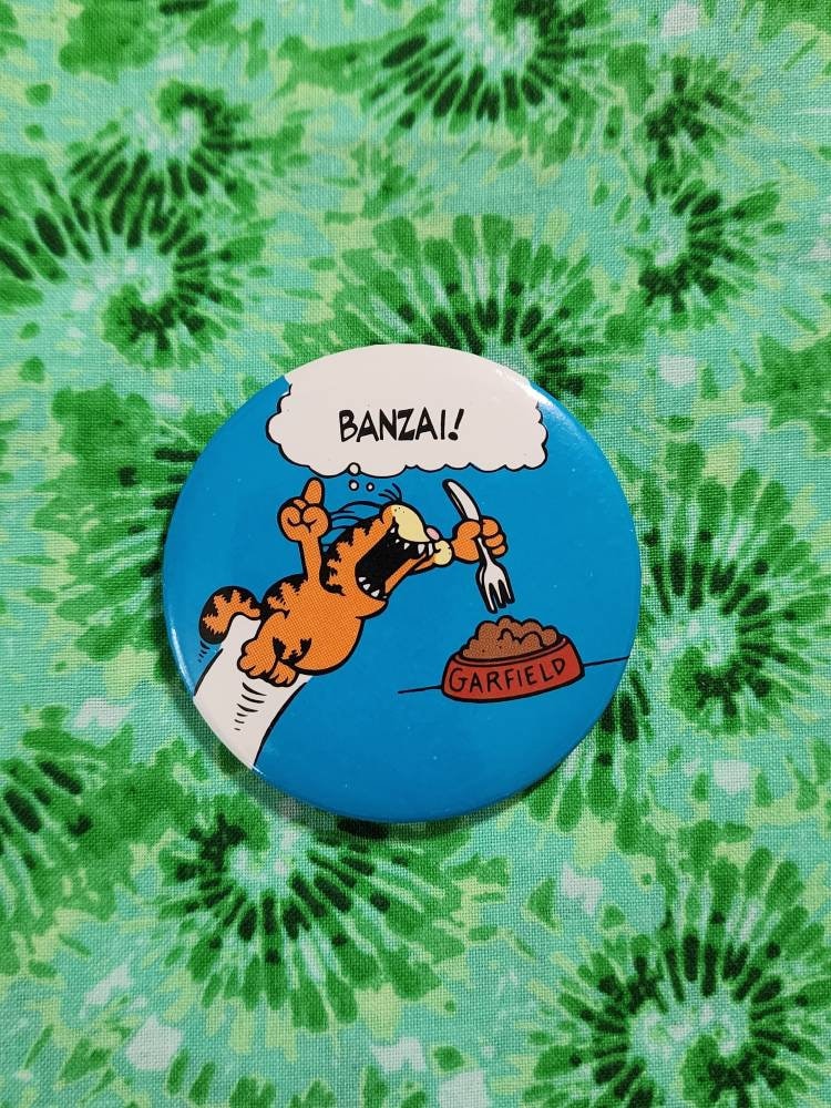 Vintage Garfield Button - Etsy