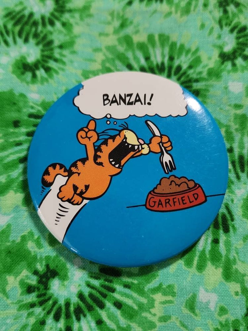 Vintage Garfield Button - Etsy