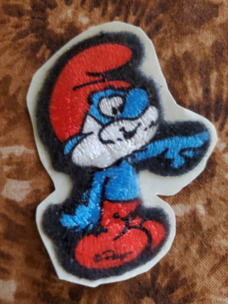 Vintage Papa Smurf Sticker Patch - Etsy