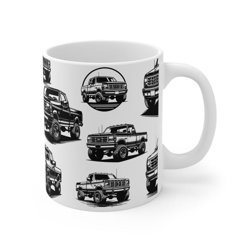 Old Truck Lover Mug, Ford F-series Truck Inspired Art, Vintage Truck ...