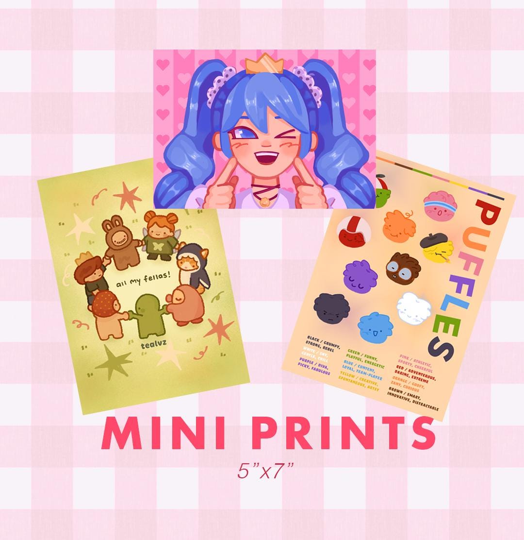 Mini Prints | Hatsune Miku Labubu Club Penguin Puffle Sonny Angel ...