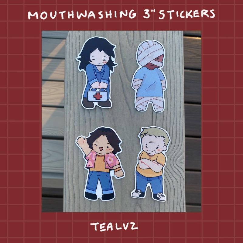 Mouthwashing Stickers - Etsy