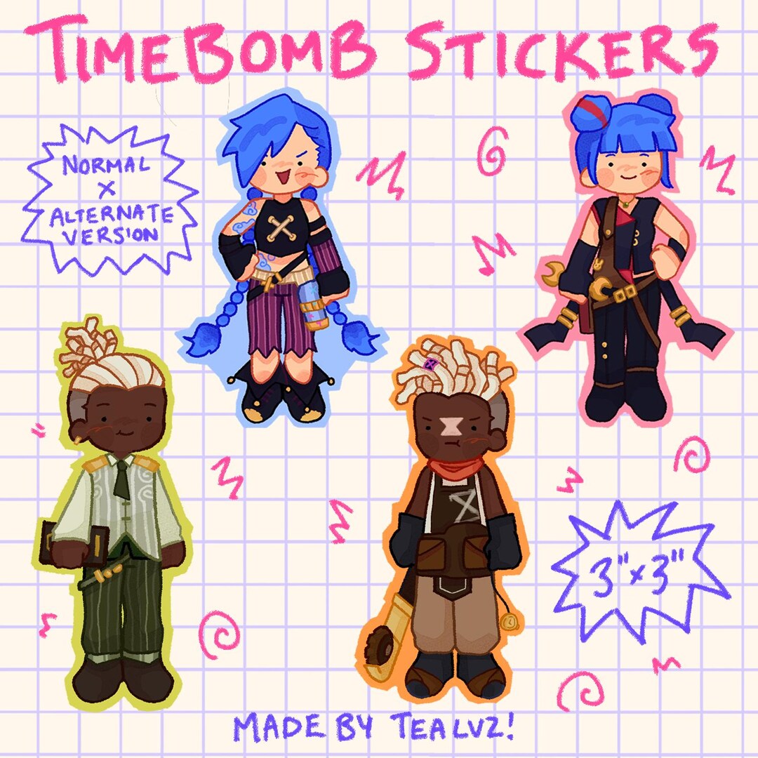 Arcane Timebomb Sticker Pack | Jinx Ekko Powder | League of Legends ...