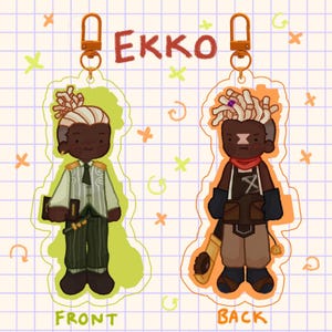 Arcane Jinx Ekko Double-sided Charms Keychains | League of Legends ...