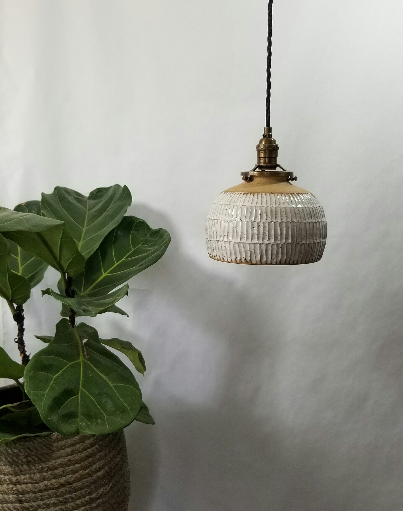 Style021 White Rounded Handcarved Hanging Pendant Lamp | Etsy