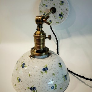 Style#102 Handcrafted Blueberry Ceramic Wall Sconce - Farmhouse Pottery ...