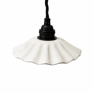 Handmade Victorian Fluted Pottery Pendant Lamp - Etsy