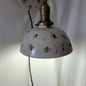 Style#102 Handcrafted Blueberry Ceramic Wall Sconce - Farmhouse Pottery ...