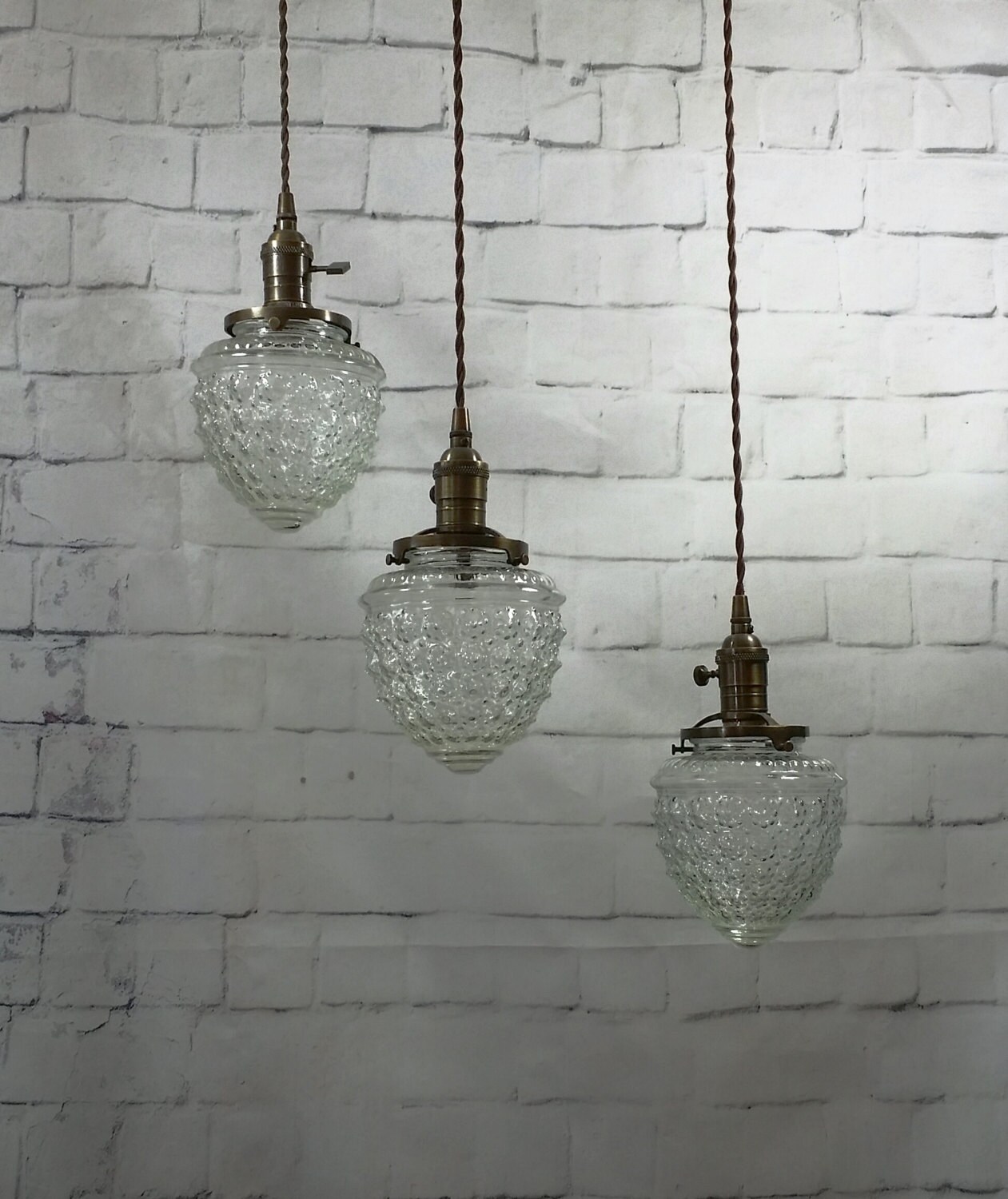 Style055 Lighting Glass Globe Hanging Pendant Light | Etsy