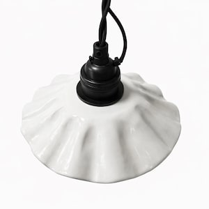 Handmade Victorian Fluted Pottery Pendant Lamp - Etsy
