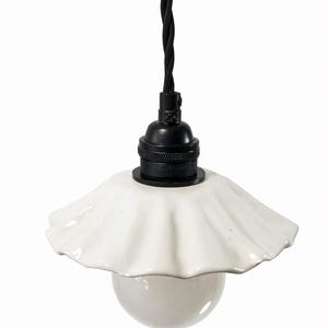 Handmade Victorian Fluted Pottery Pendant Lamp - Etsy