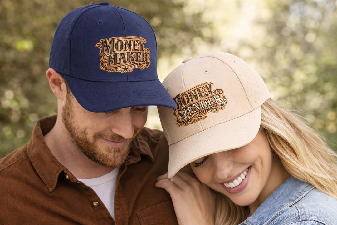 Money Maker & Money Spender Couple Hats – Matching Snapback Caps Set ...