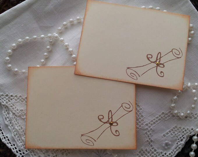 Graduation Diploma Party Place Cards Food Buffet Label Tags Set of 10 ...