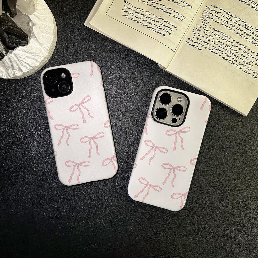 Pink Bow Ribbon iPhone Case: Glossy or Matte Finish - Etsy