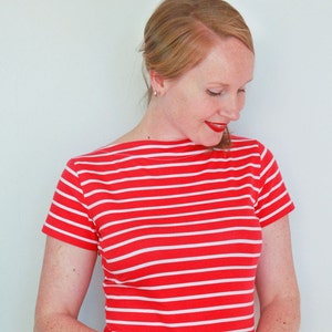 The Gable Knit Top Slash Neckline Women's PDF Sewing Pattern Size 6 to ...