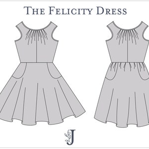 Felicity Dress Ladies PDF Sewing Pattern Multi Size 6 to 24 - Etsy