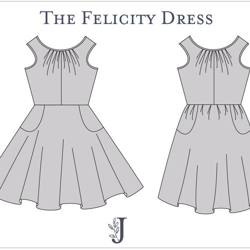 Felicity Dress Ladies PDF Sewing Pattern Multi Size 6 to 24 - Etsy