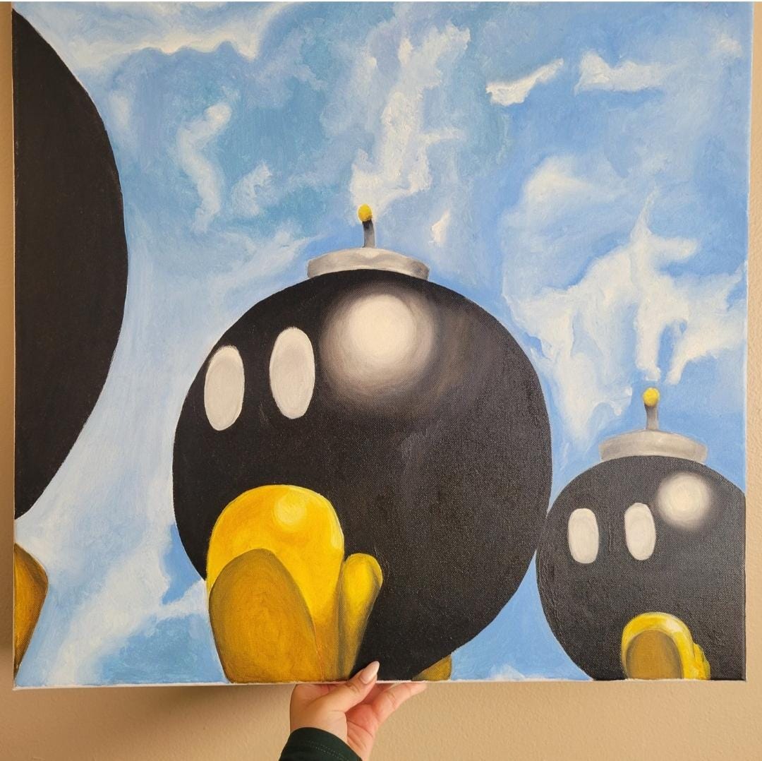 Bob-omb Battlefield, 2020, N64 Super Mario Painting - Etsy