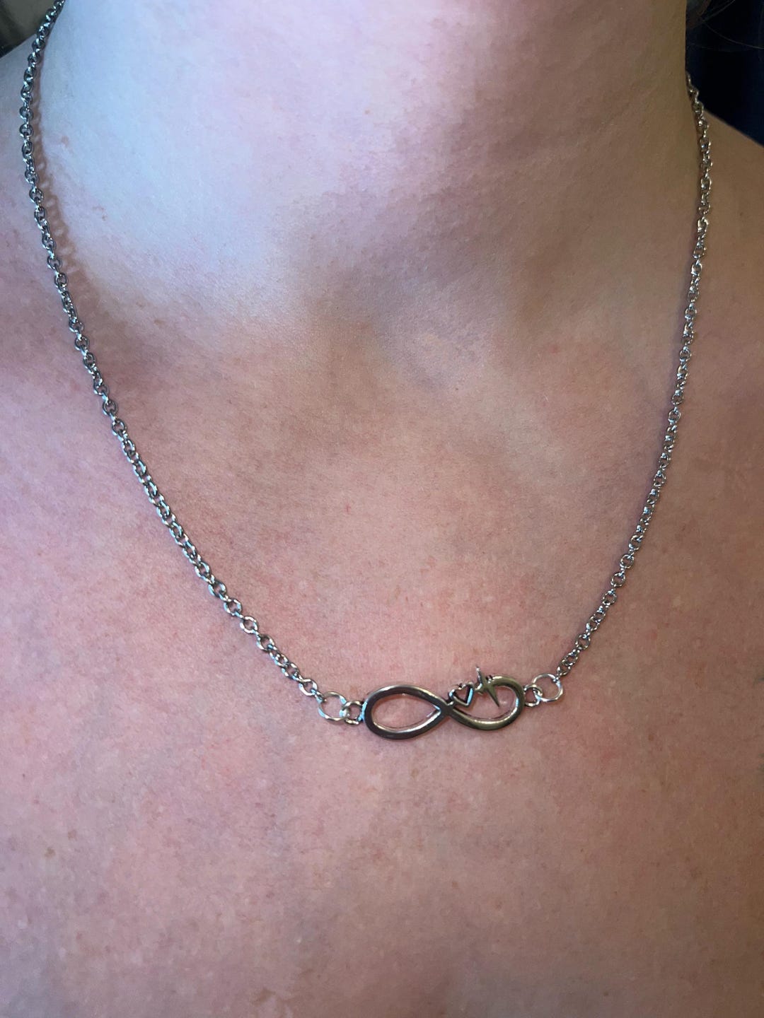 Handmade Infinity Heartbeat Pendant Necklace, Minimalist Jewellery ...