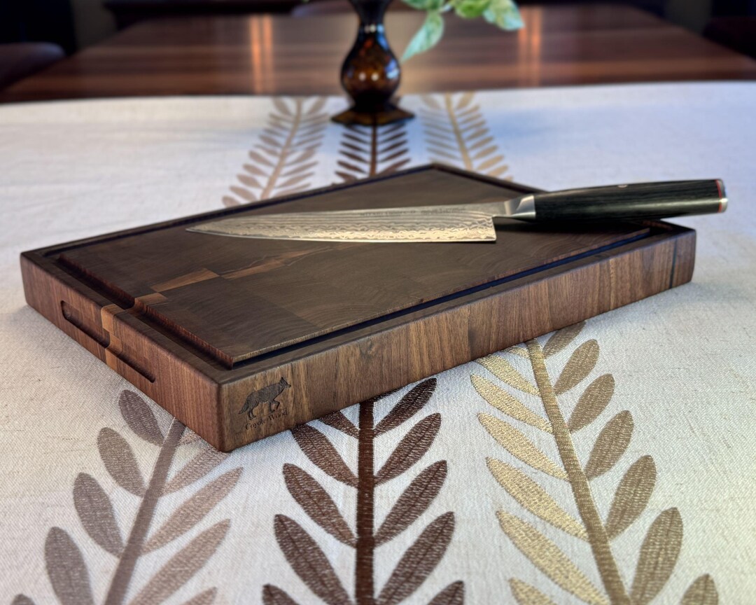 End Grain Walnut chunk Cutting Board Medium - Etsy