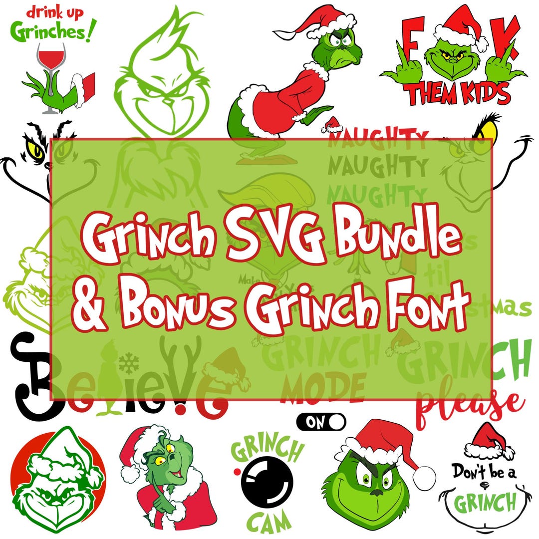 Grinch Svg Png Bundle Layered Item, Clipart, Cricut Vector File, Grinch ...