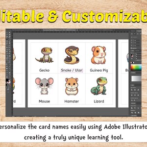 44 Cute Wild Animal Flashcards, 44 Printable Montessori Cards ...