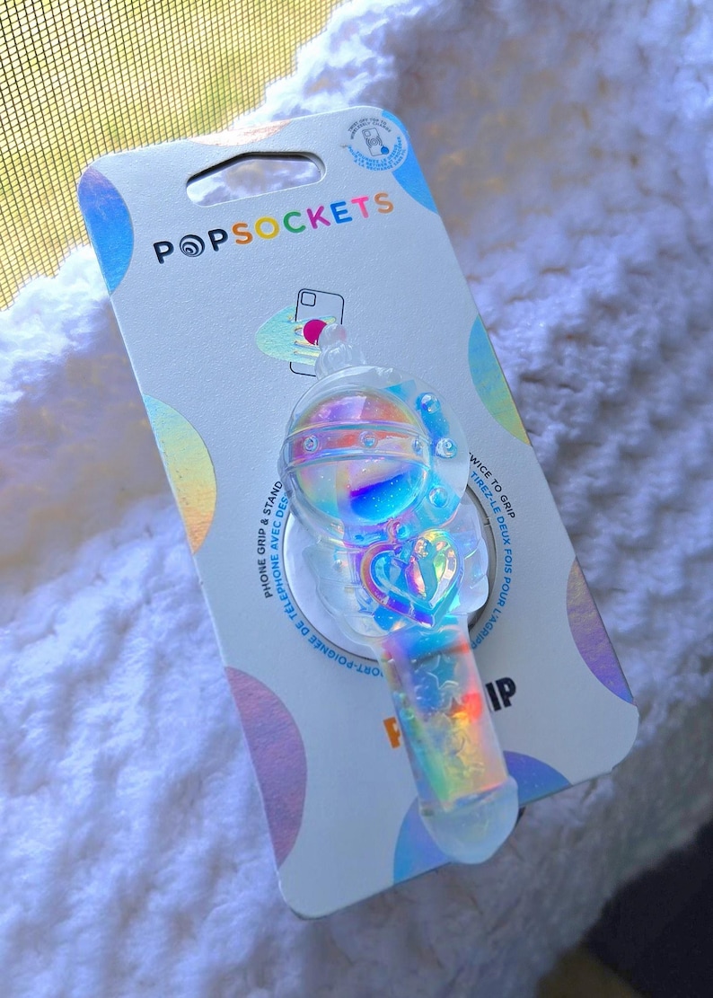 Moon Wand Rod Opal Holographic Inspired Popsocket Phone Grip ...