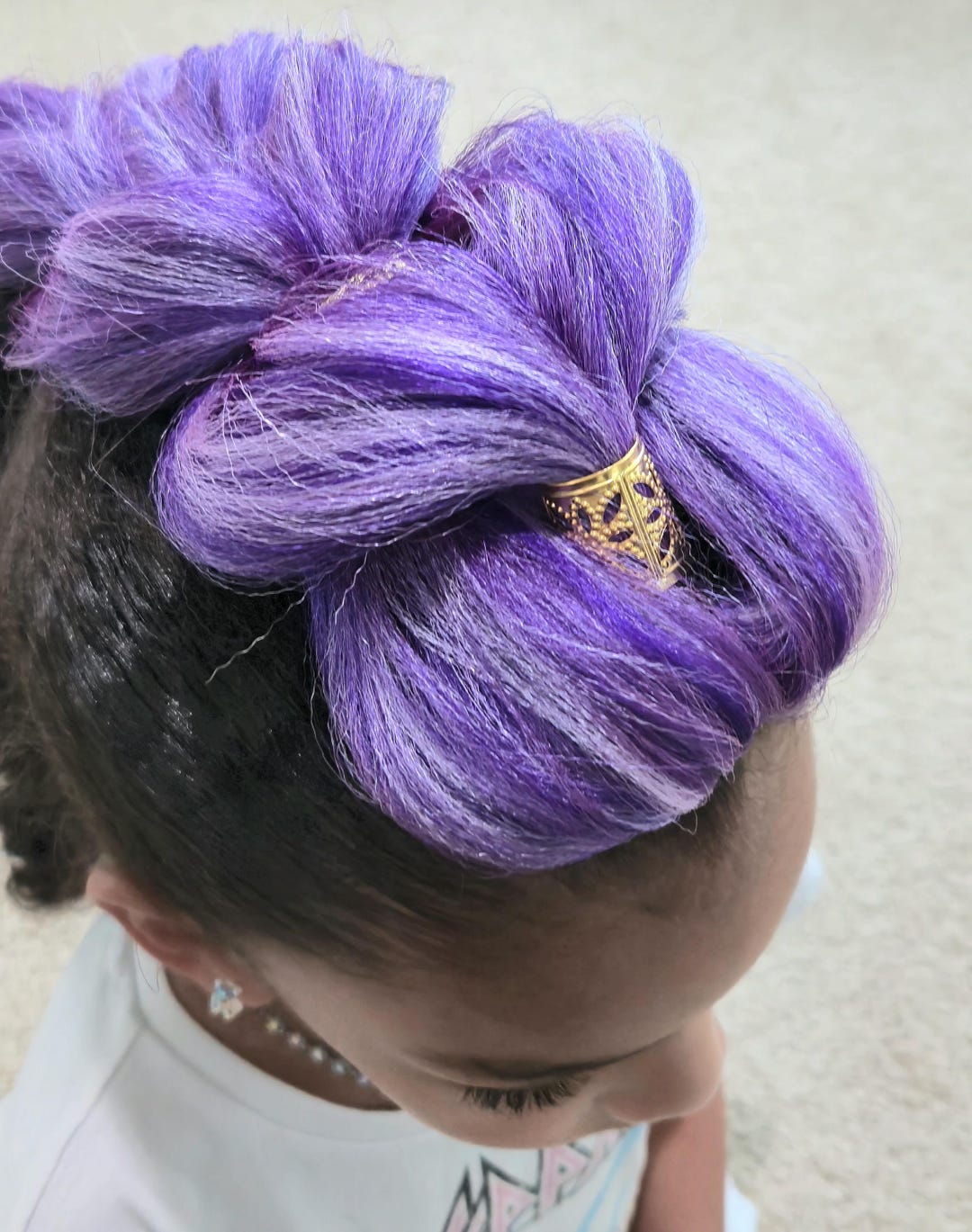 Purple Braided K-pop Hair Extensions With Gold Cuffs: Cosplay Festival ...