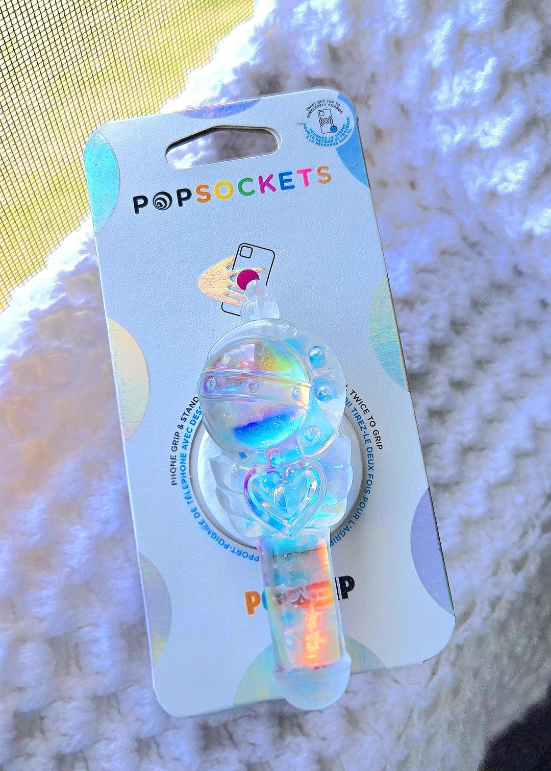 Moon Wand Rod Opal Holographic Inspired Popsocket Phone Grip ...