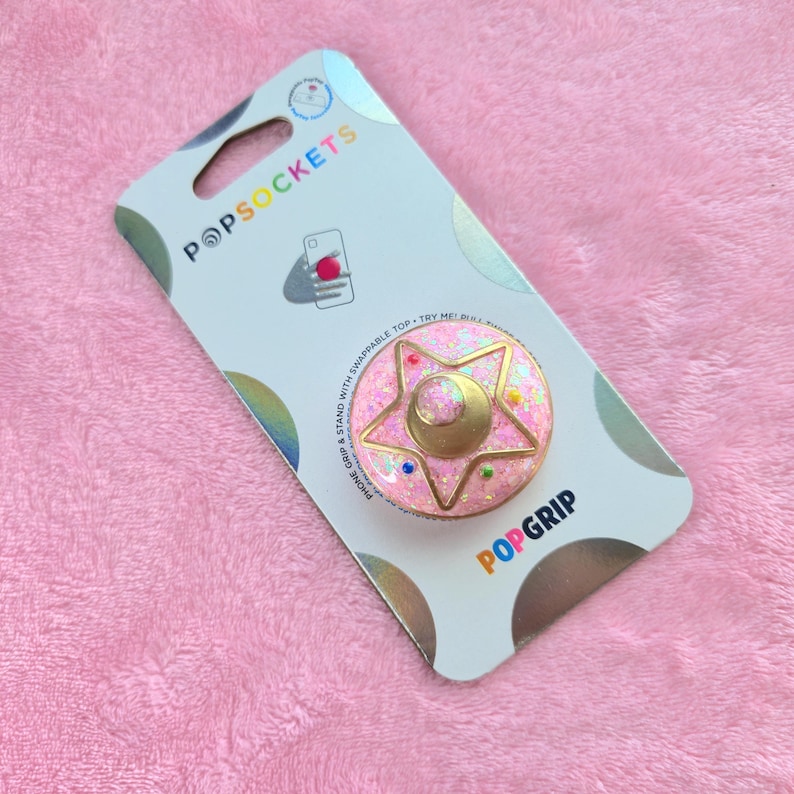 Sailor Magical Pink Star Popsocket | Enchanting Phone Grip & Stand - Etsy