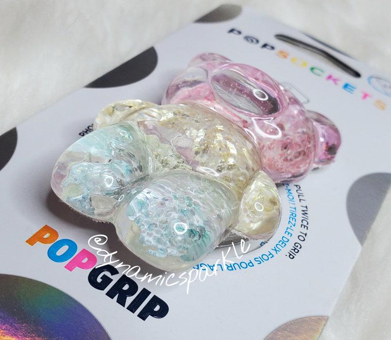 Glitter Bear Popsocket Grip: Kawaii Pastel Rainbow Phone Stand - Etsy
