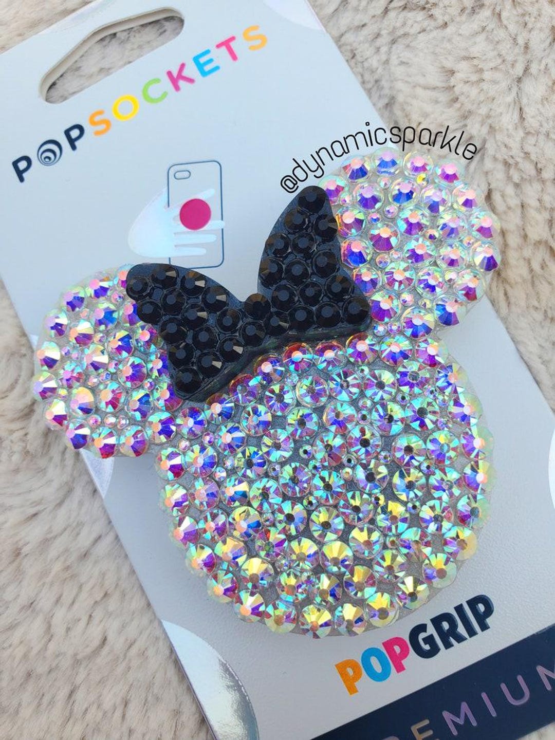 Luxury Crystal Minnie Popsocket – Premium Rhinestone Phone Grip ...