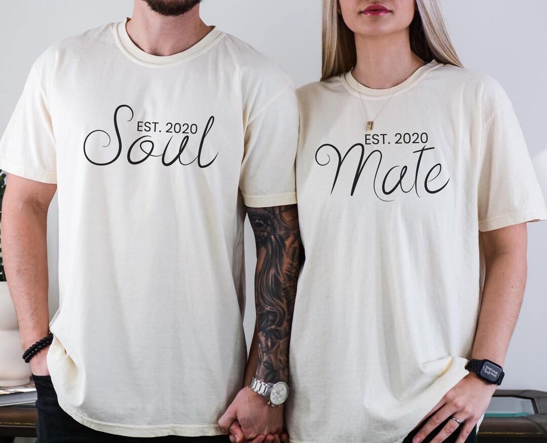Comfort Colors® Soul Mate Couple T-shirts, Custom Couples Shirts ...