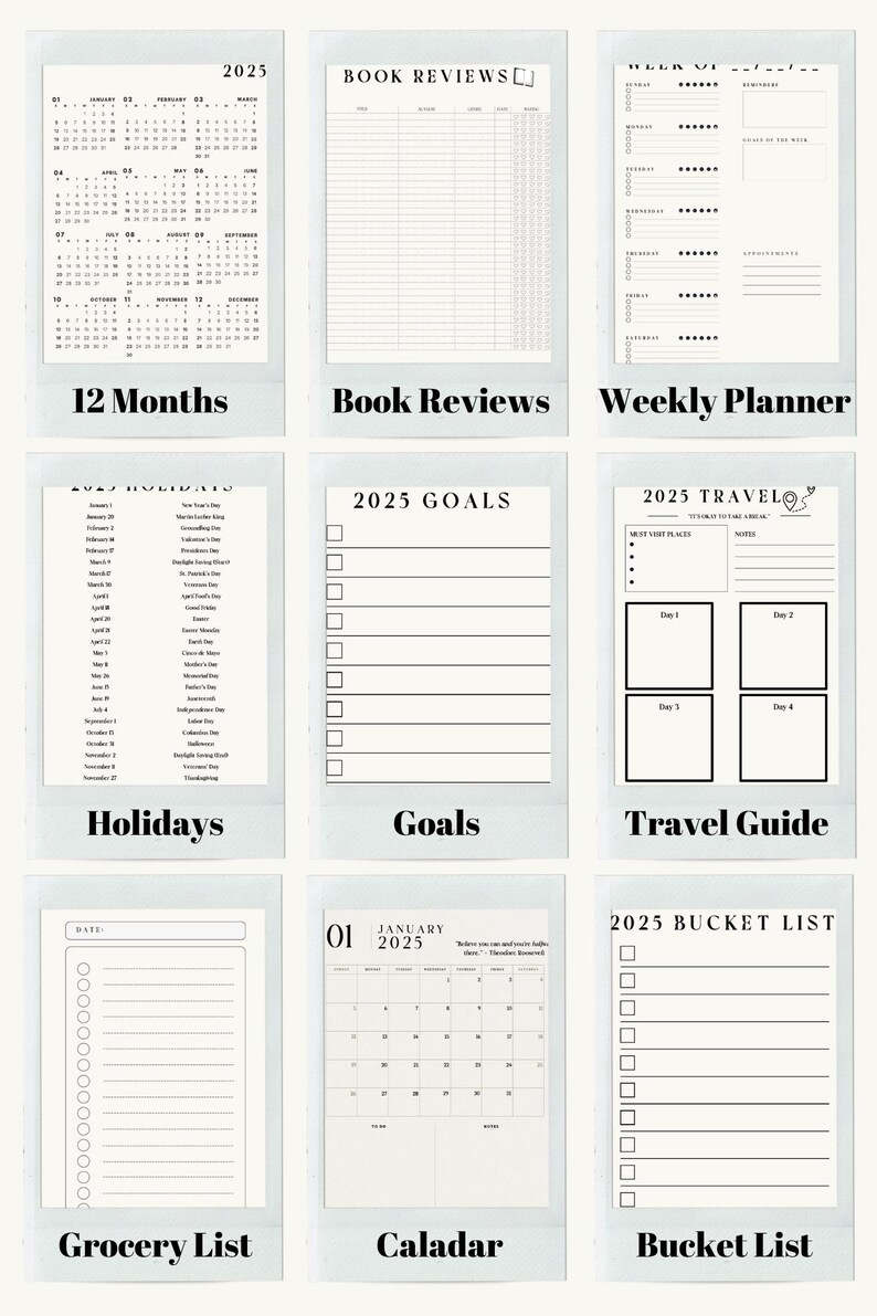 Customizable 2025 Planner - Etsy