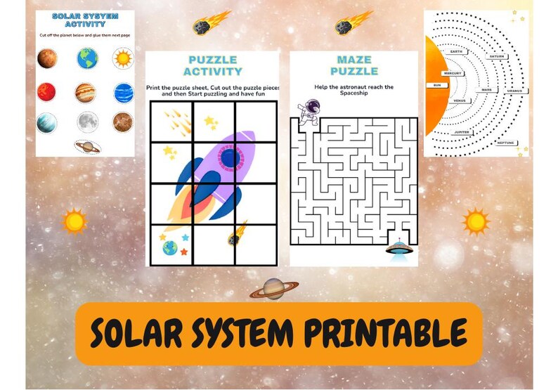 Educational Solar System Printable - Space Worksheets - Homeschool ...