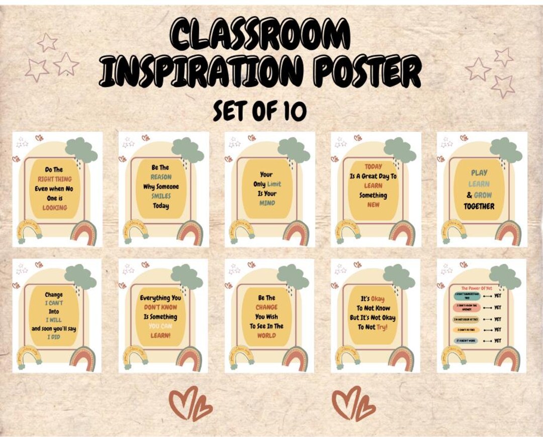 Classroom Inspiration Posters, Inspirational Poster, Motivation, Growth ...