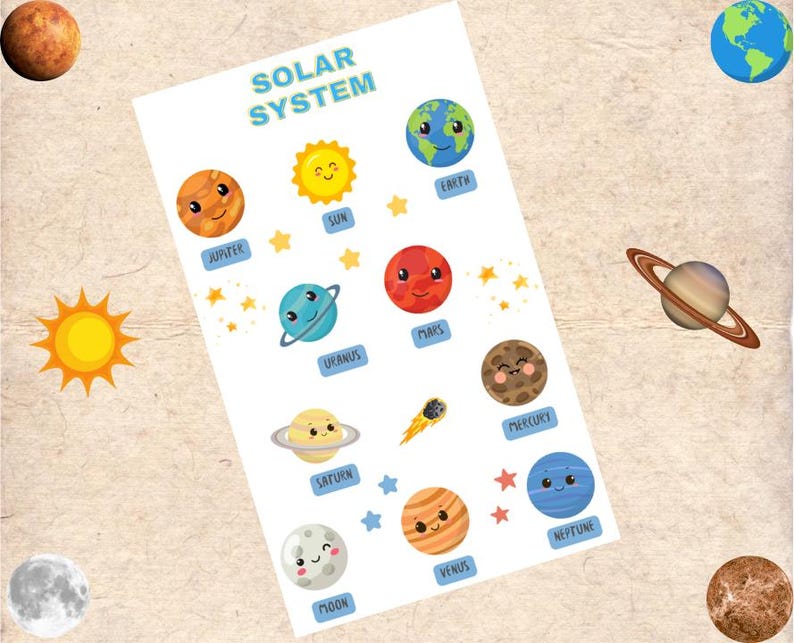 Educational Solar System Printable - Space Worksheets - Homeschool ...
