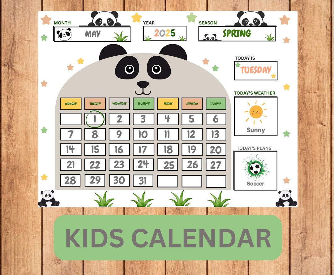 Wall Calendar Calendar - Homeschool Wall Calendar - Perpetual Calendar ...