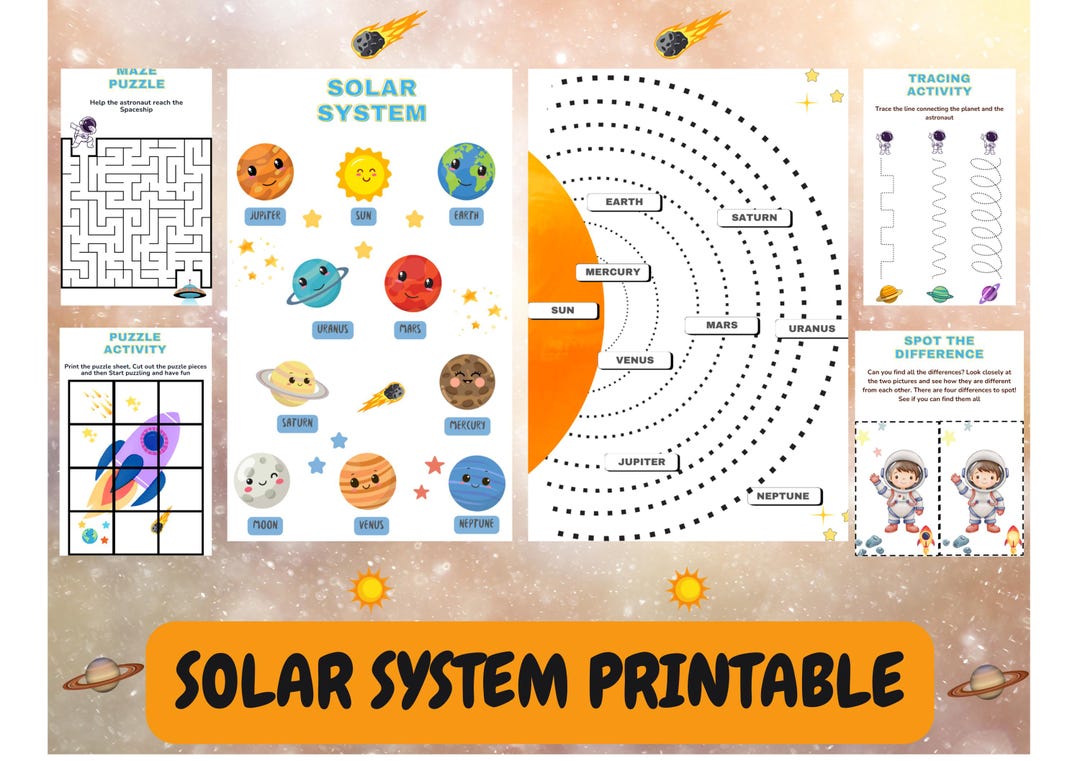 Solar System Printable Activity for Kids – Montessori Science Worksheet ...