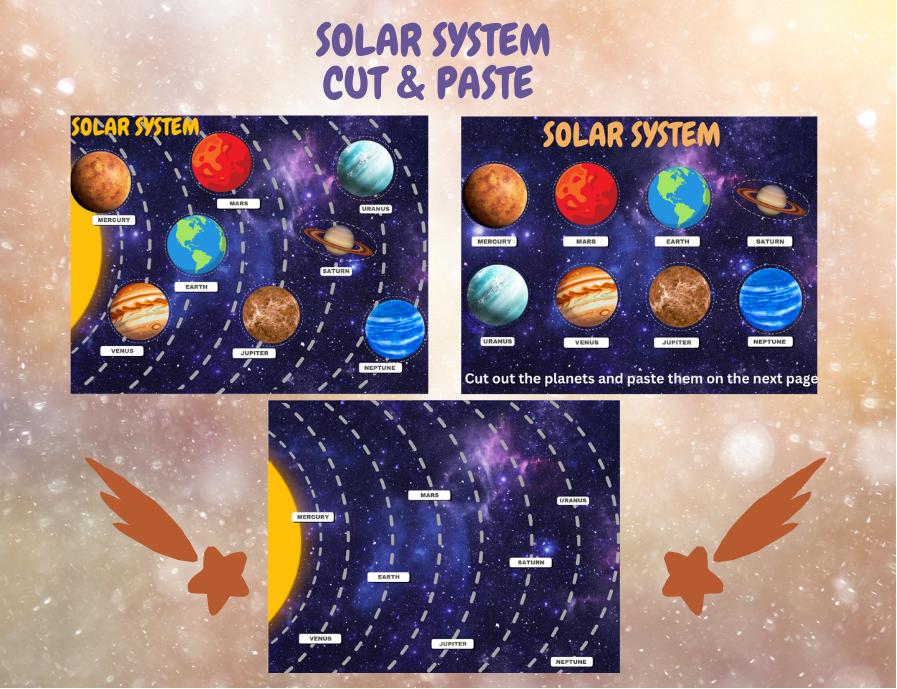 Solar System Flashcard Activity Space Printable Home School Montessori ...