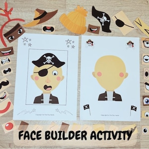 Fun Face Builder Activity for Kids Toddler Book Chart Quiet Book ...