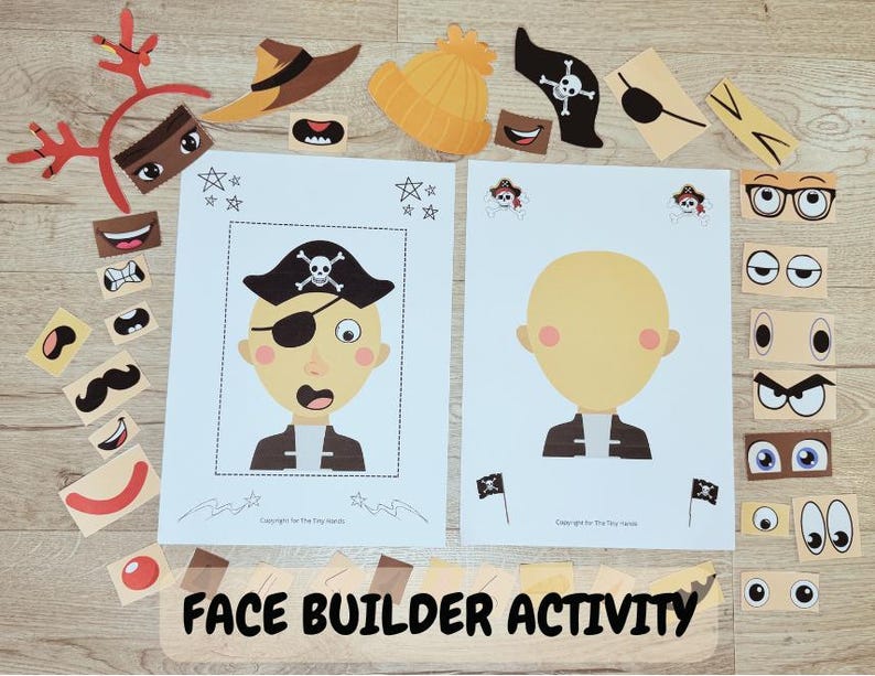 Fun Face Builder Activity for Kids Toddler Book Chart Quiet Book ...