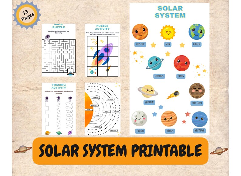 Educational Solar System Printable - Space Worksheets - Homeschool ...