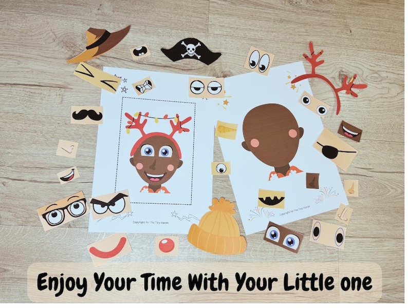 Fun Face Builder Activity for Kids Toddler Book Chart Quiet Book ...