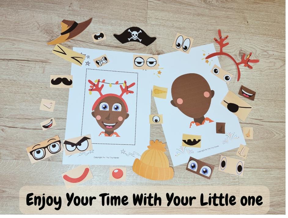 Fun Face Builder Activity for Kids Toddler Book Chart Quiet Book ...