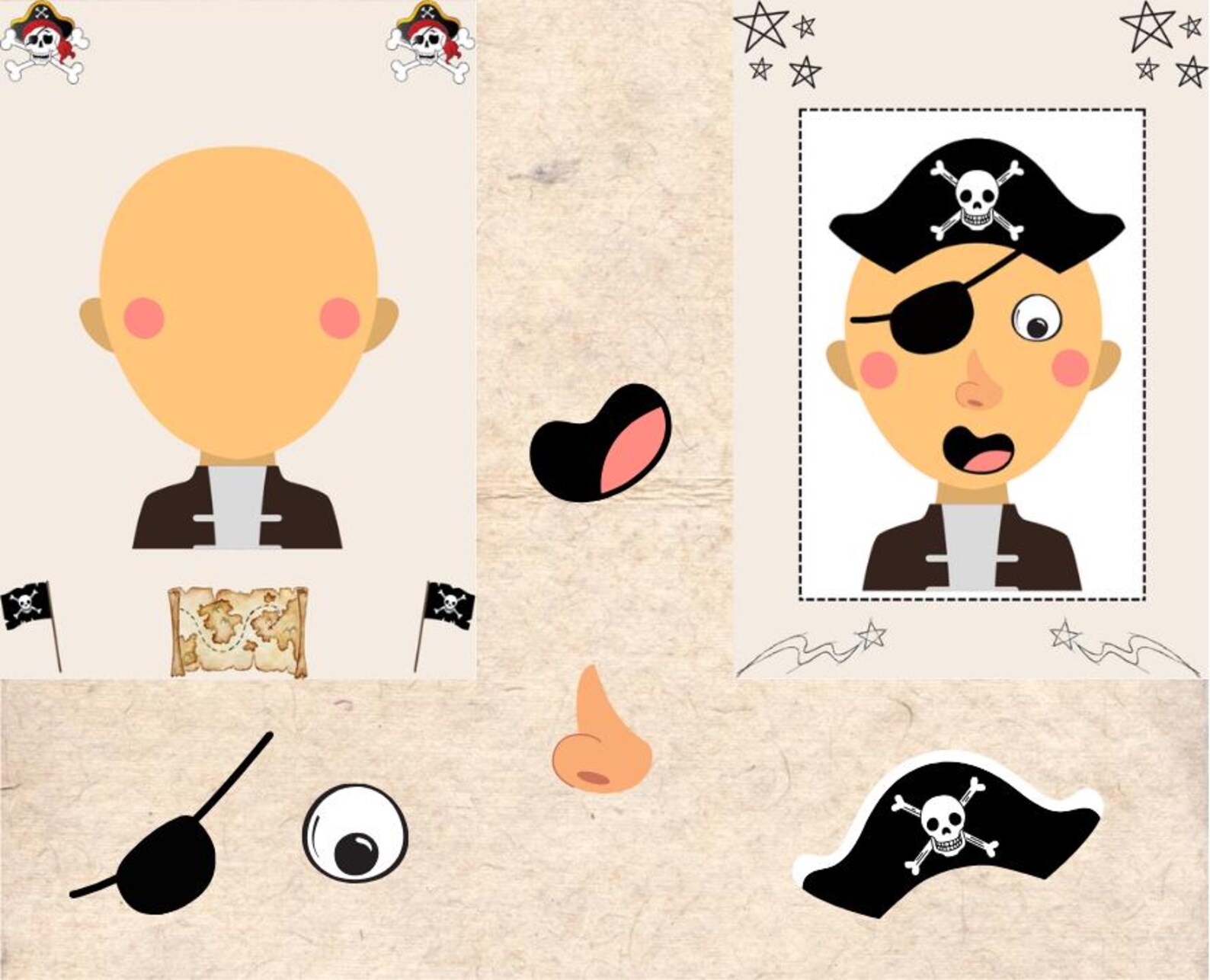 Fun Face Builder Activity for Kids Toddler Book Chart Quiet Book ...