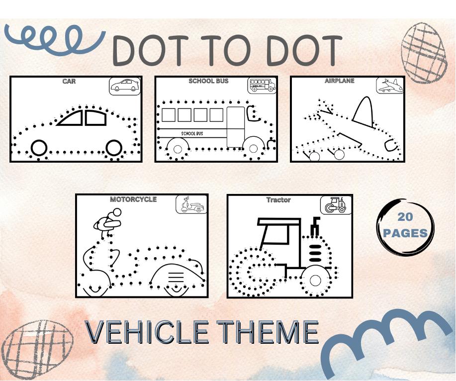 Dot to Dot Worksheet Connect the Dots Book Pages Kids Dot-to-dot ...